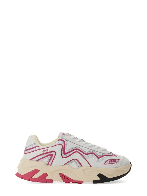 MSGM Vortex Sneaker With Vibram Sole - White