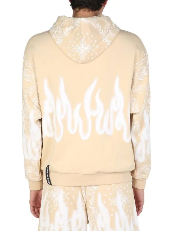 VISION OF SUPER Paisley Patterned Sweatshirt - Beige