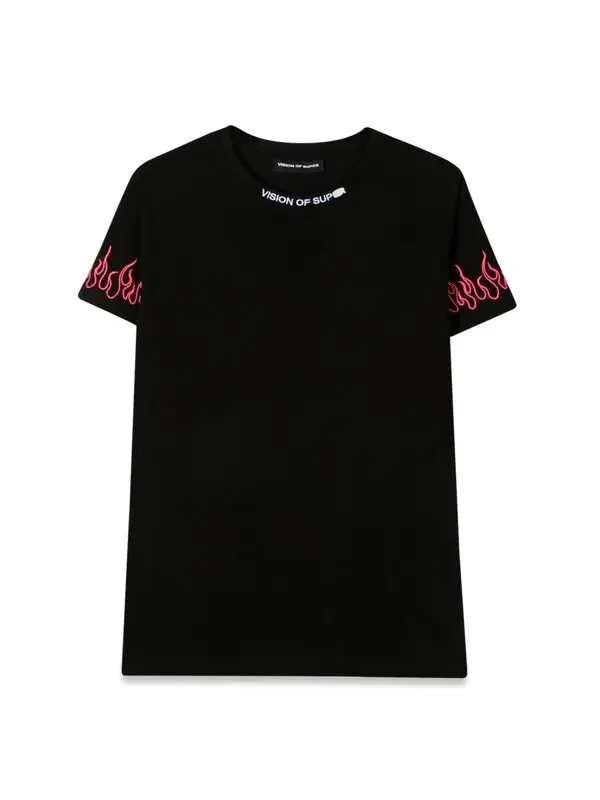 VISION OF SUPER Embroidered T-shirt - Black