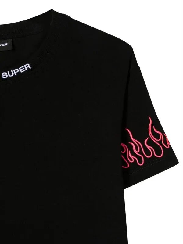 VISION OF SUPER Embroidered T-shirt - Black