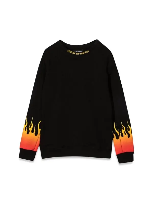 VISION OF SUPER Crewneck With Flames