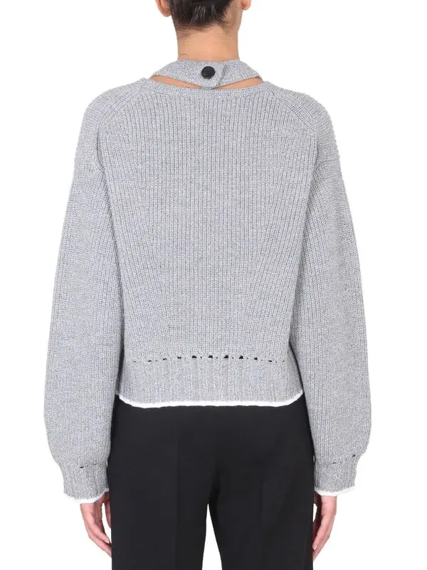 Proenza Schouler White Label Wool Jersey Top - Grey