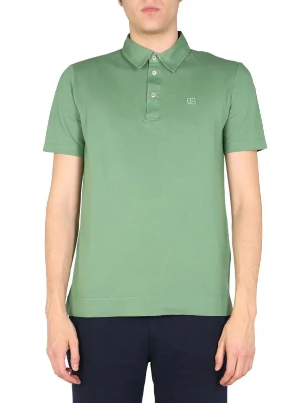 BALLANTYNE Polo With Logo Embroidery - Green