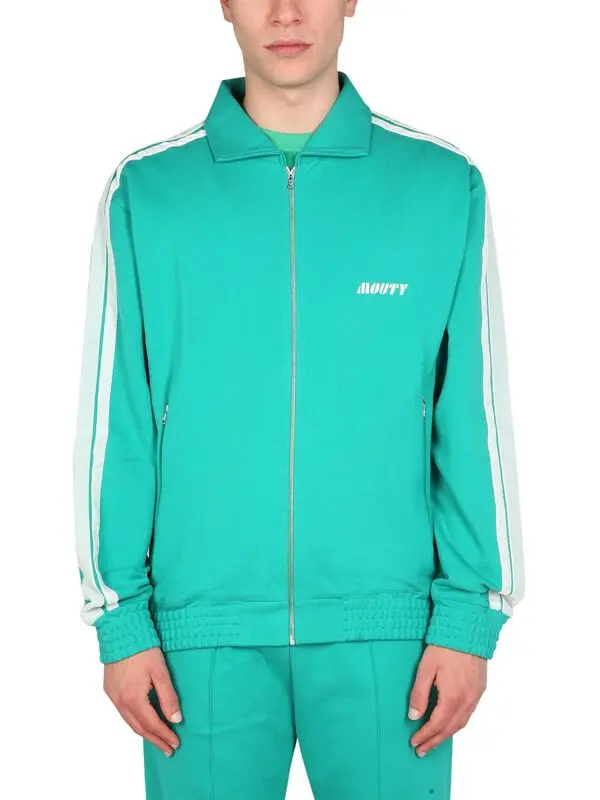 MOUTY Logo Embroidery Zip-up Sweatshirt