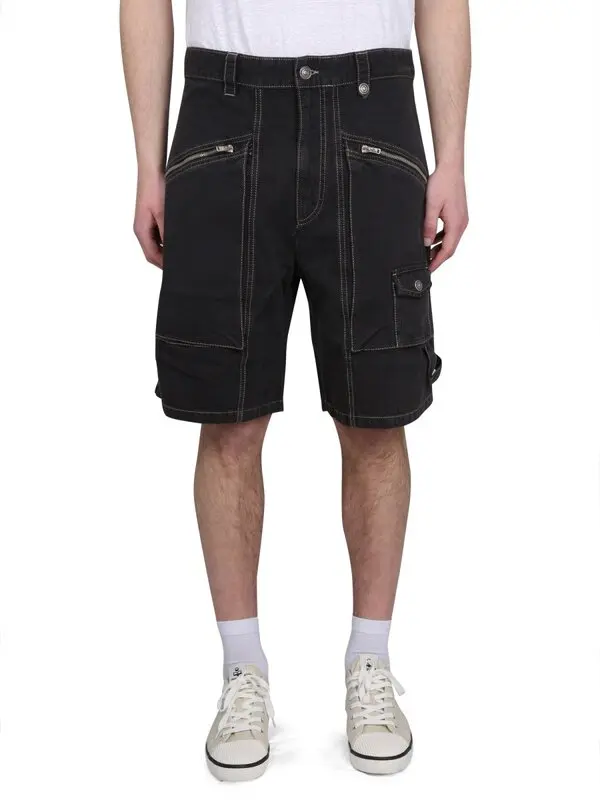 MARANT Peio Denim Bermuda Shorts - Black