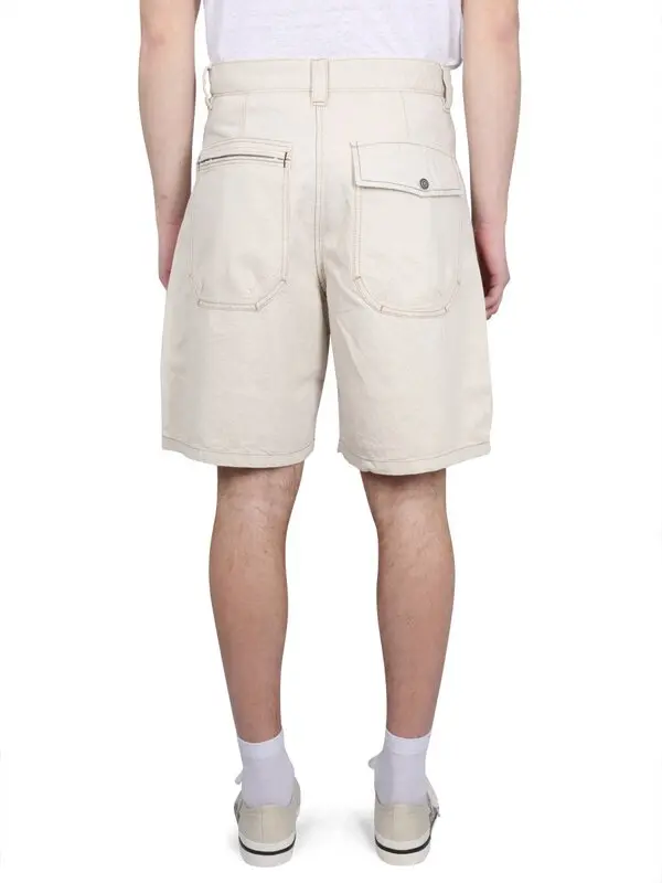 MARANT Peio Denim Bermuda Shorts - Powder
