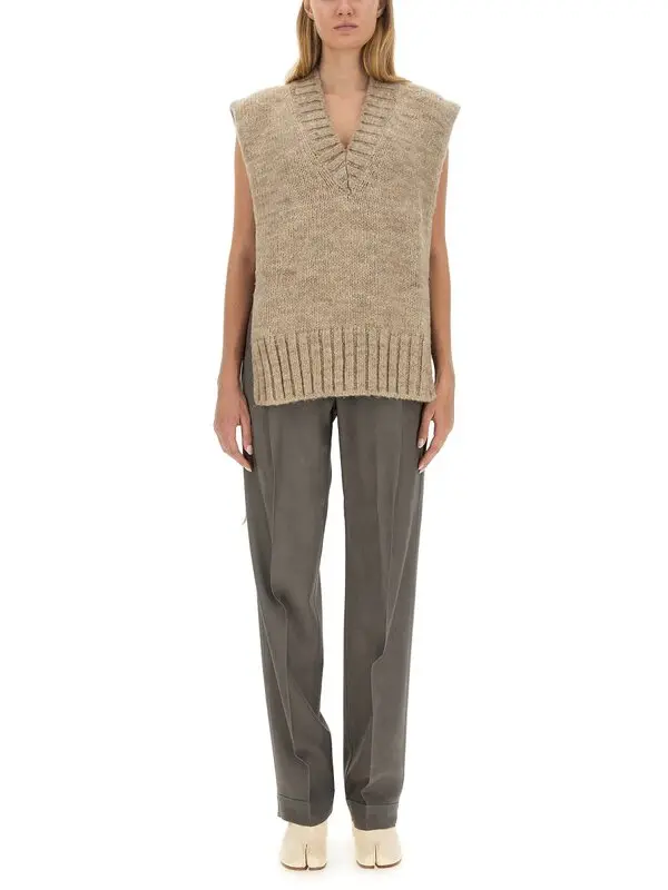 MAISON MARGIELA Knitted Vest - Beige