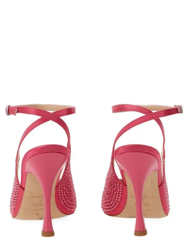 LEONIE HANNE X LIU JO Satin Slingbacks - Fuchsia
