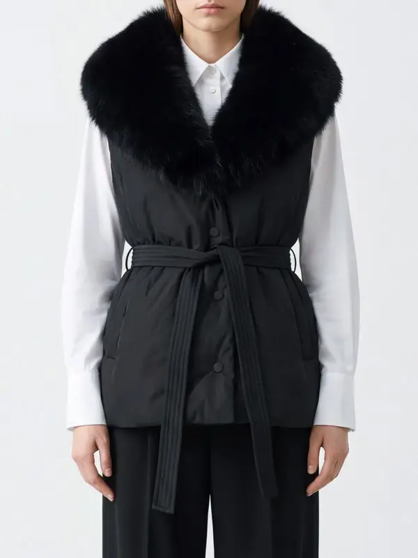 YVES SALOMON Waistcoat - Black