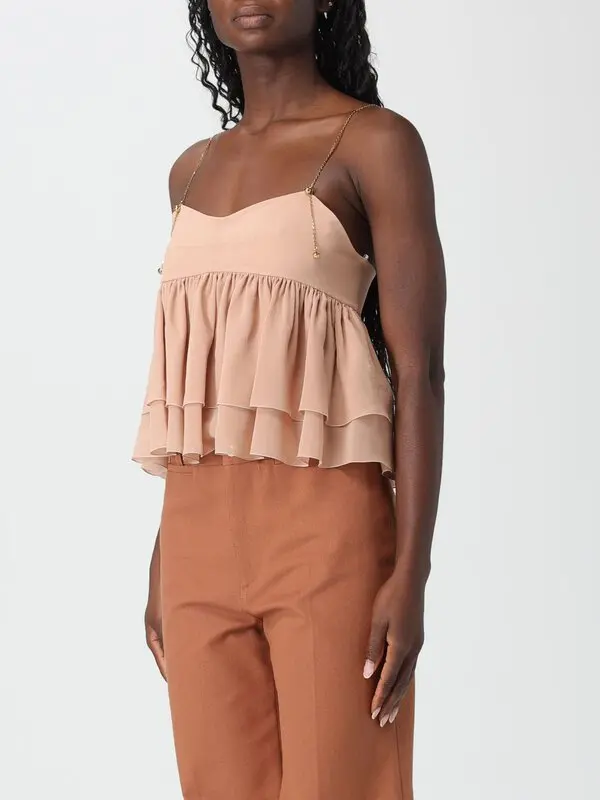 Chloé Ruffled Camisole Top - Pink