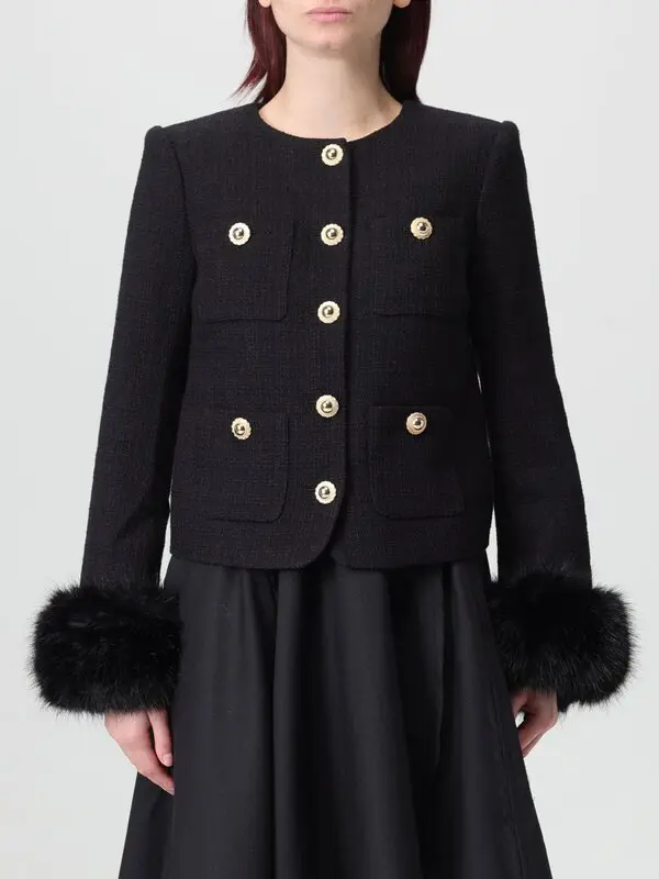 SELF-PORTRAIT Fur Cuffed Jacket