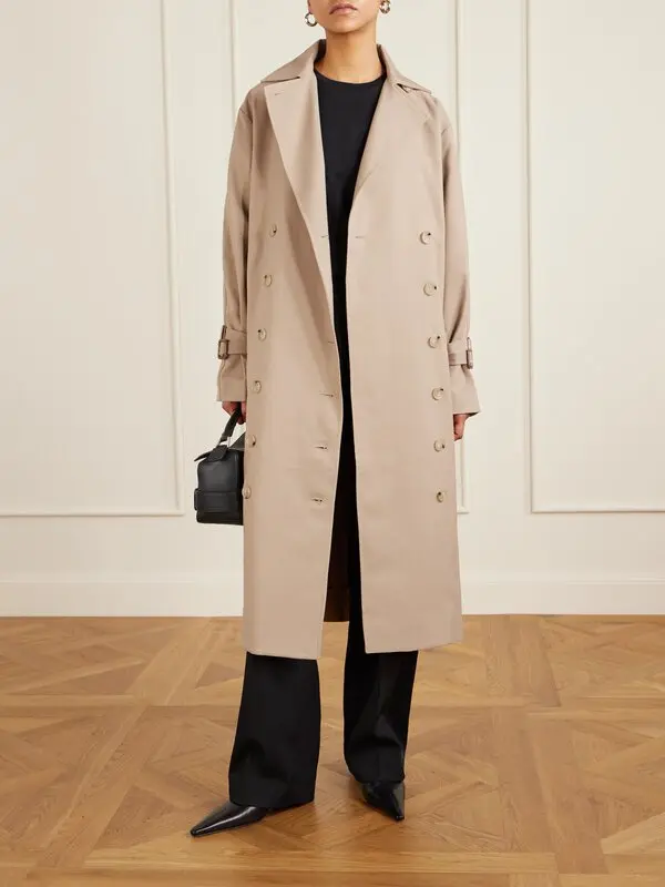 TOTEME - Signature Double-Breasted Cotton-Blend Gabardine Trench Coat