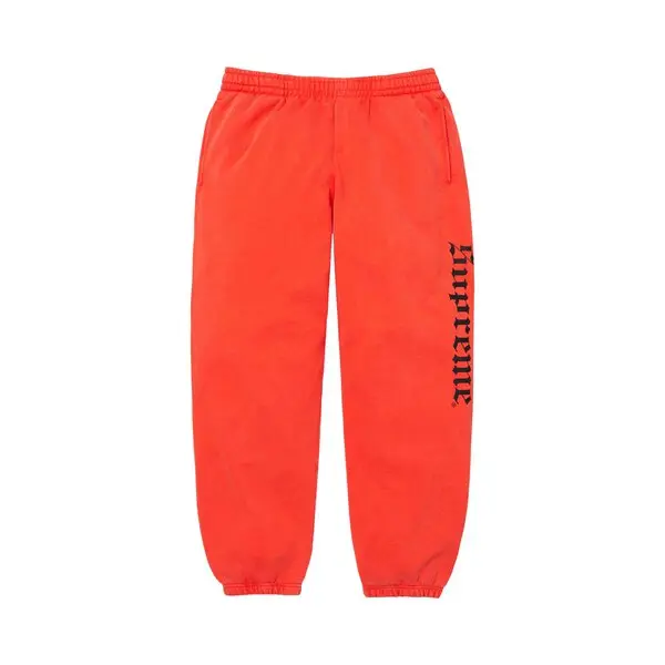 Supreme Washed Old English Sweatpant - Orange