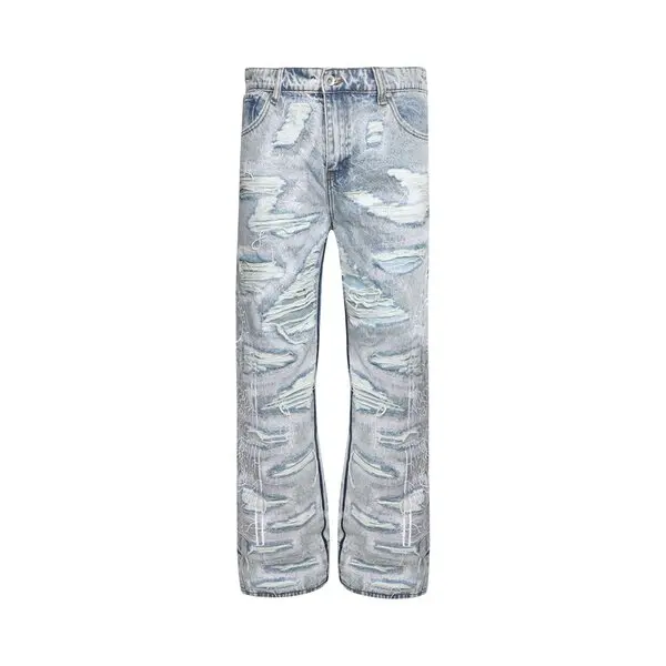 WHO DECIDES WAR Distressed Pocket Denim