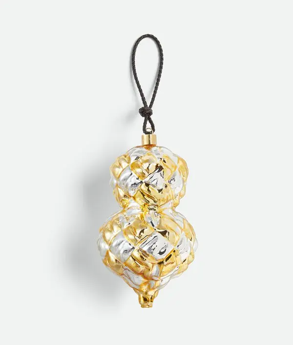 Bottega Veneta Check Ornament - Gold/silver