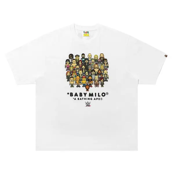 A BATHING APE X Wwe Wrestlers Baby Milo Relaxed Fit Tee - White