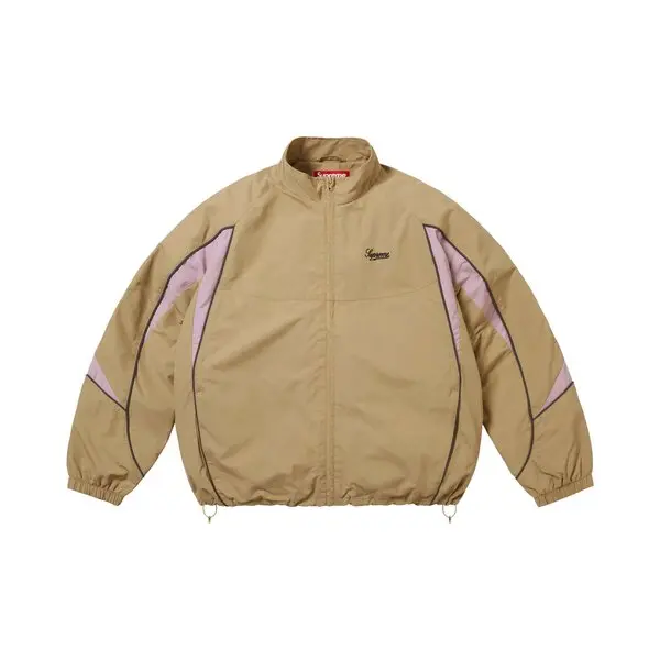 Supreme Contrast Piping Track Jacket - Tan