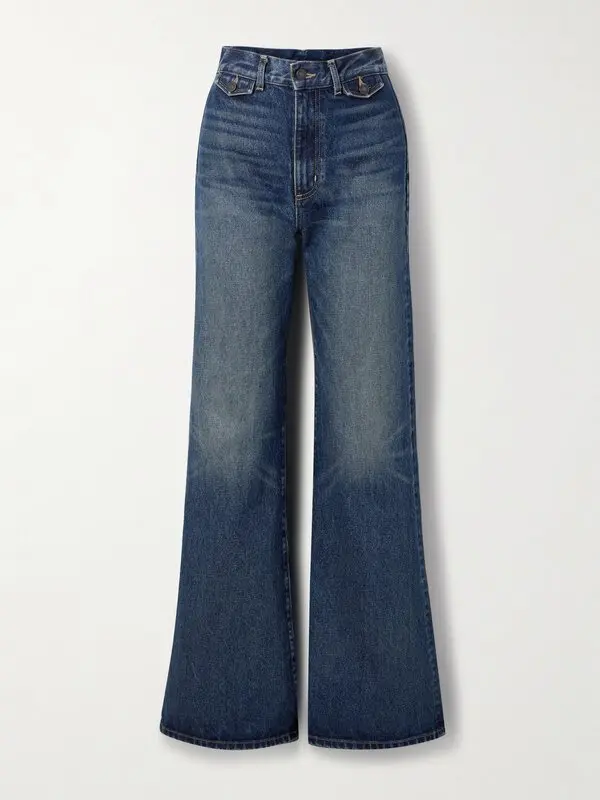NILI LOTAN Edira High-rise Flared Jeans - Blue