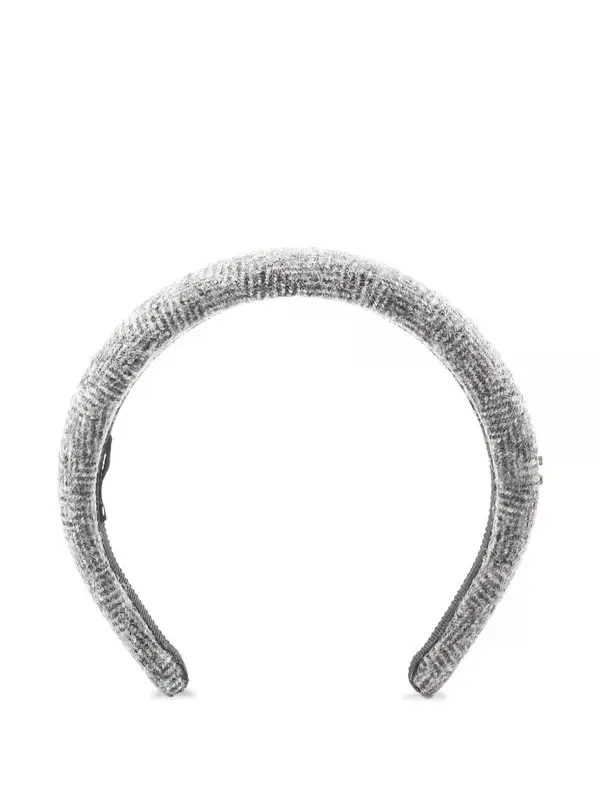 Miu Miu Logo-detail Headband - Grey
