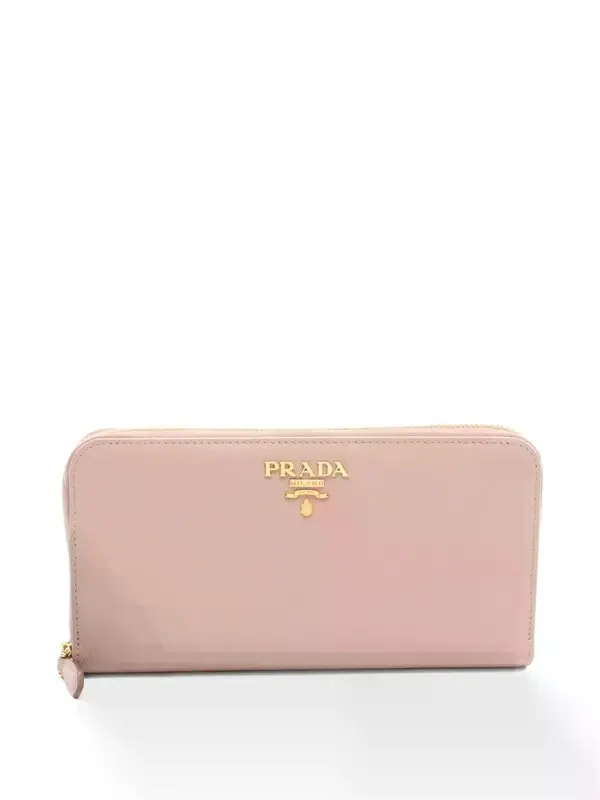 Prada Zip-around Leather Wallet - Pink