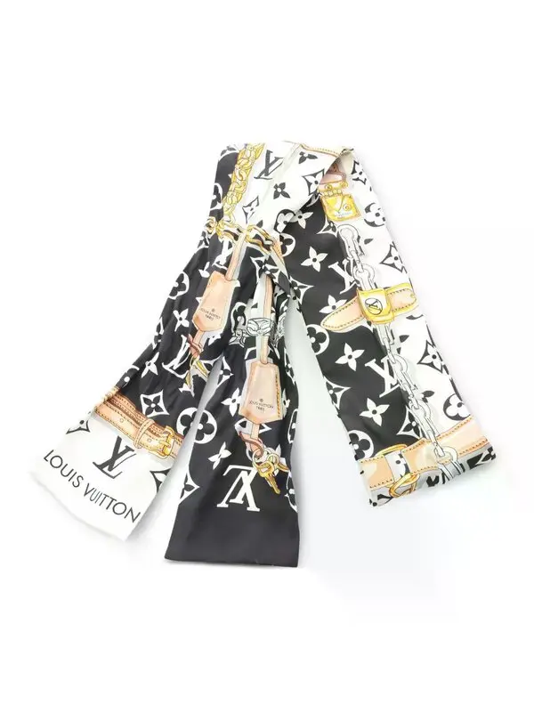 LOUIS VUITTON 2021 Monogram Silk Scarf - Black