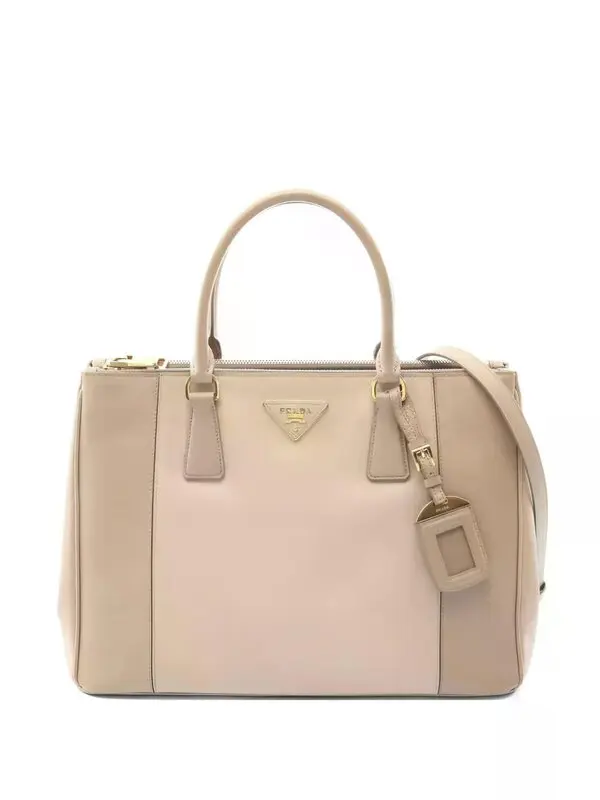 Prada 2000s Galleria Leather Tote Bag - Neutrals