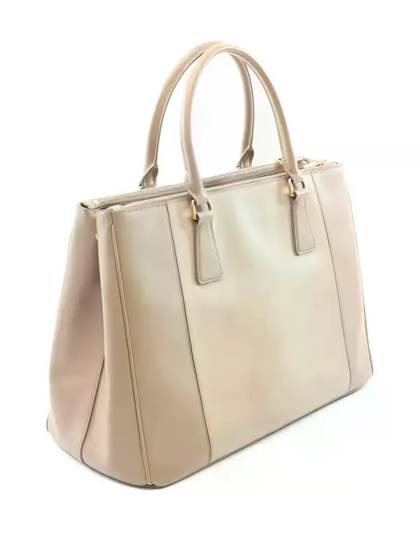 Prada 2000s Galleria Leather Tote Bag - Neutrals