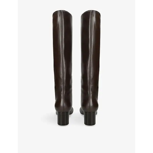 TOTEME Downtown Leather Heeled Knee-high Boots - Brown