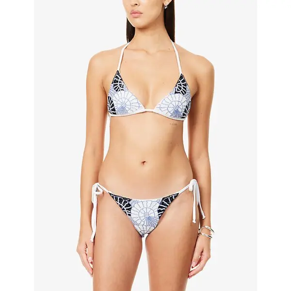 OCEANUS Swirlshell Beaded Bikini Set