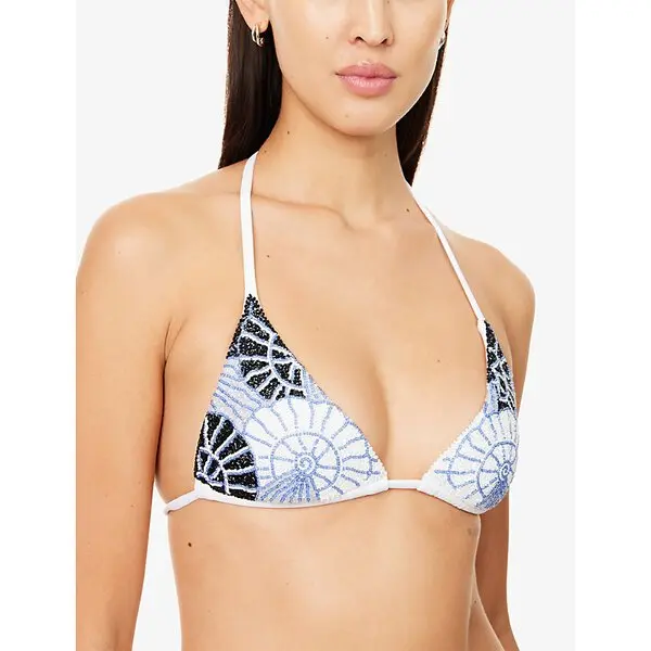 OCEANUS Swirlshell Beaded Bikini Set