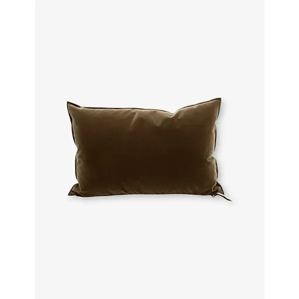 MAISON DE VACANCES Palazzo Velvet Cushion 40cm X 60cm - Havane