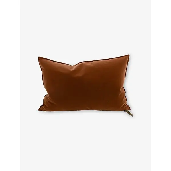 MAISON DE VACANCES Palazzo Velvet Cushion 40cm X 60cm - Sienne