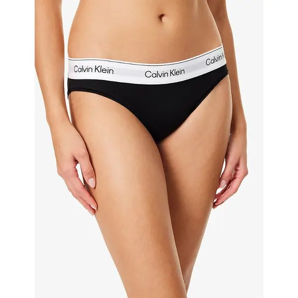 Calvin Klein Icon Bikini Cotton-modal Jersey Briefs - Black