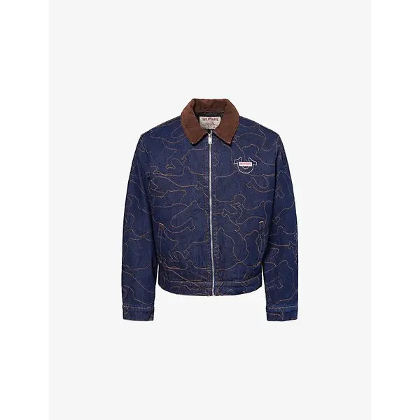 True Religion Embroidered Workwear Denim Jacket