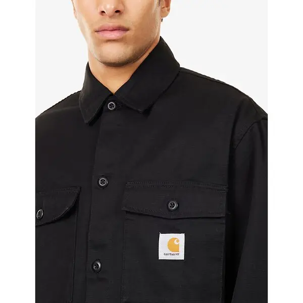 Carhartt Work In Progress Oversized Cotton Shirt Jacket - Black