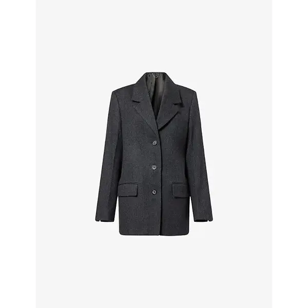 TOTEME Twill Notch-lapels Wool Jacket