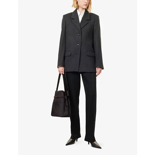 TOTEME Twill Notch-lapels Wool Jacket