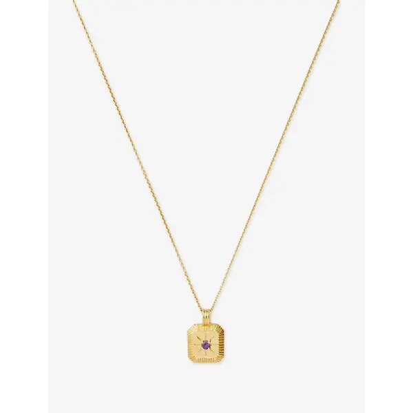 MISSOMA 18ct Yellow-gold Vermeil Birthstone Necklace - Gold February