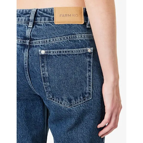 Farm Rio Cornely Embroidered Cropped Jeans