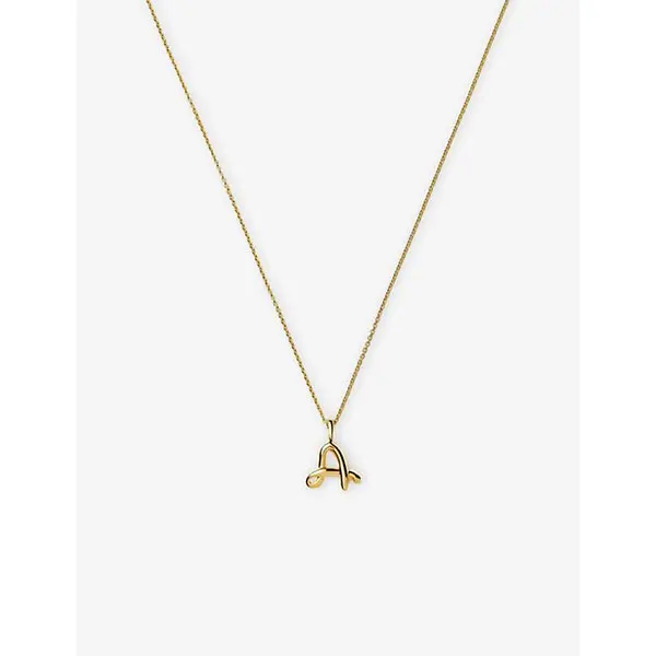 MISSOMA Curly Molten Mini Initial Necklace - Gold A