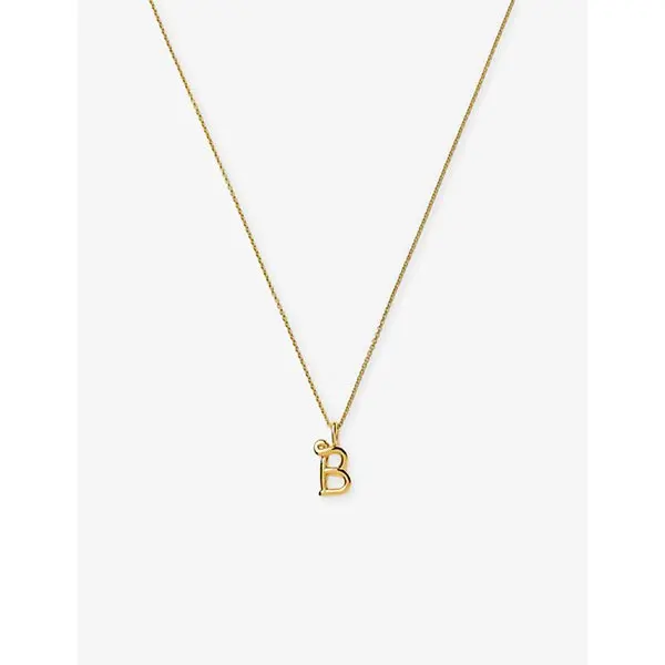 MISSOMA Curly Molten Mini Initial Necklace - Gold B
