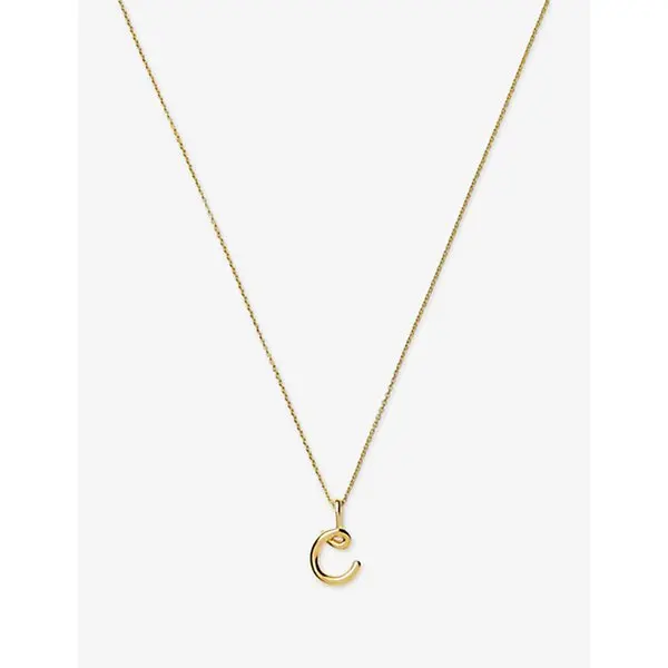 MISSOMA Curly Molten Mini Initial Necklace - Gold C
