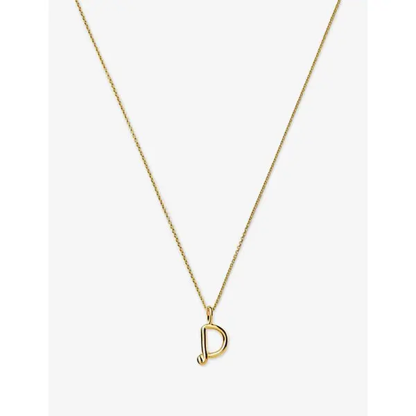 MISSOMA Curly Molten Mini Initial Necklace - Gold D