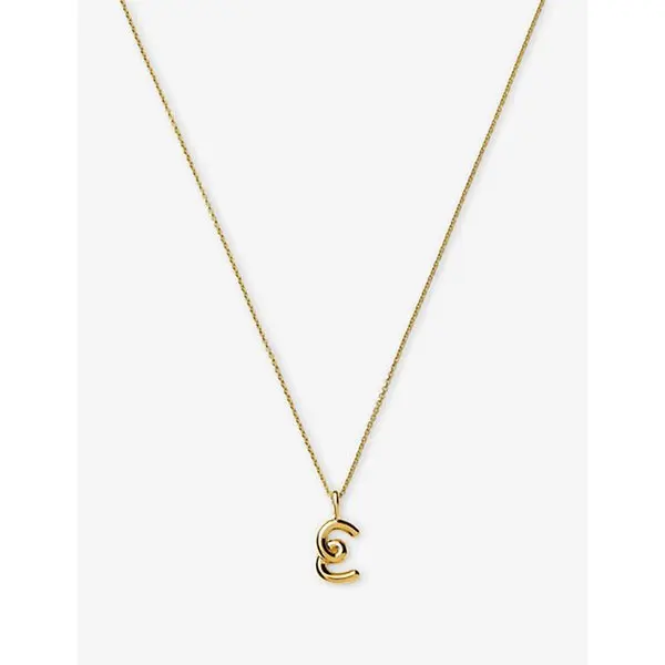 MISSOMA Curly Molten Mini Initial Necklace - Gold E
