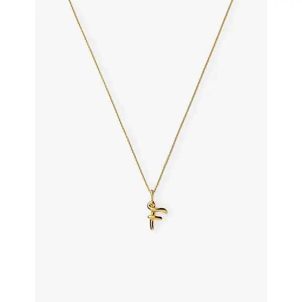 MISSOMA Curly Molten Mini Initial Necklace - Gold F