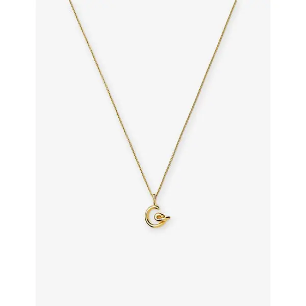 MISSOMA Curly Molten Mini Initial Necklace - Gold G