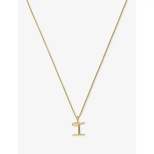 MISSOMA Curly Molten Mini Initial Necklace - Gold I