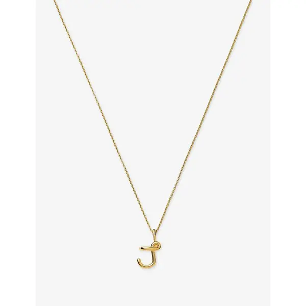 MISSOMA Curly Molten Mini Initial Necklace - Gold J