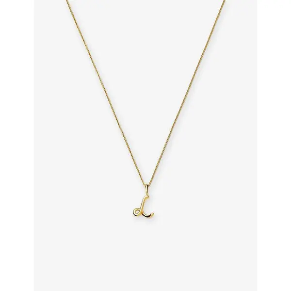 MISSOMA Curly Molten Mini Initial Necklace - Gold L