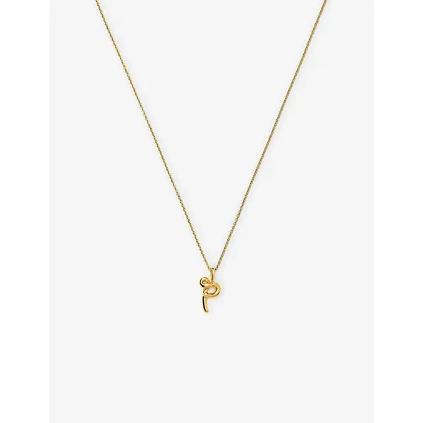 MISSOMA Curly Molten Mini Initial Necklace - Gold P